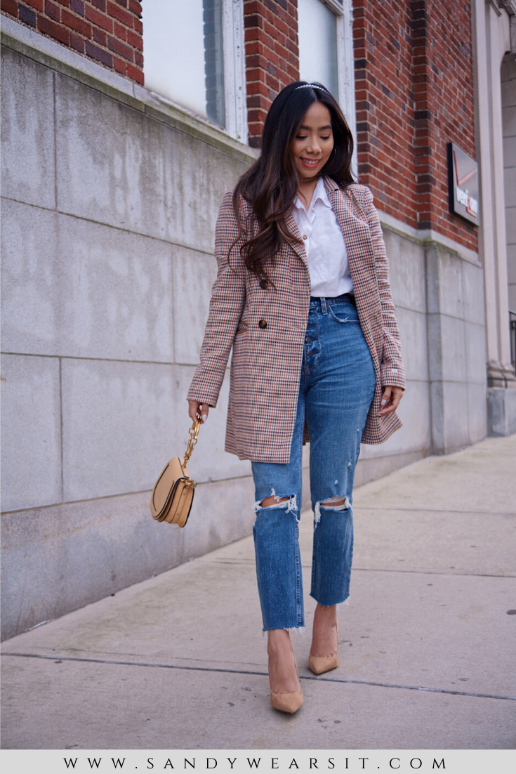 How To Style Plaid Coats for Winter 2020 | Sandy Wears It